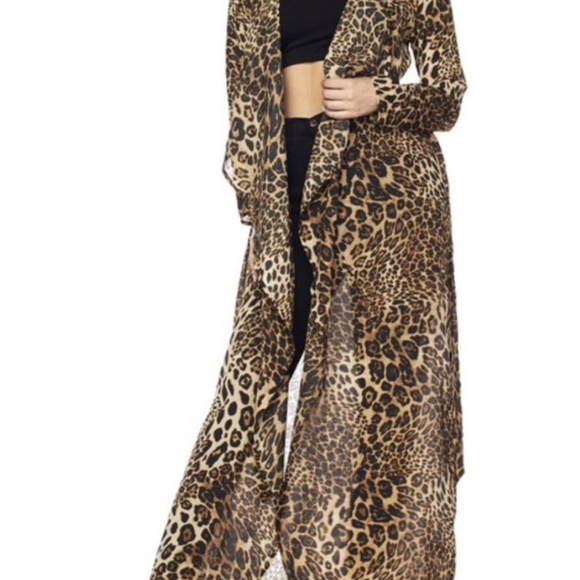 Jackets & Coats | Leopard Print Duster | Poshmark